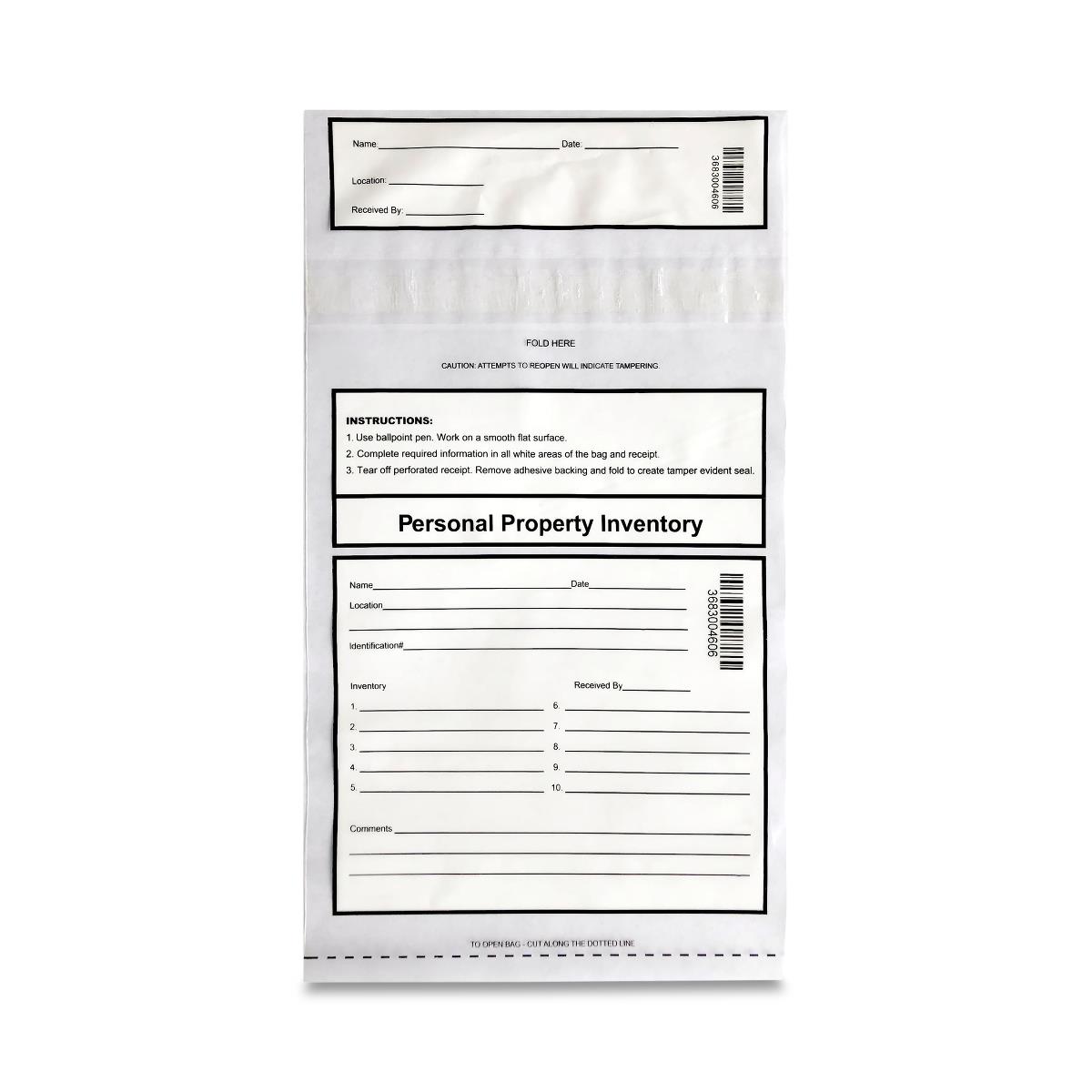 Patient's Medicine Personal Property Inventory Bag | Medline