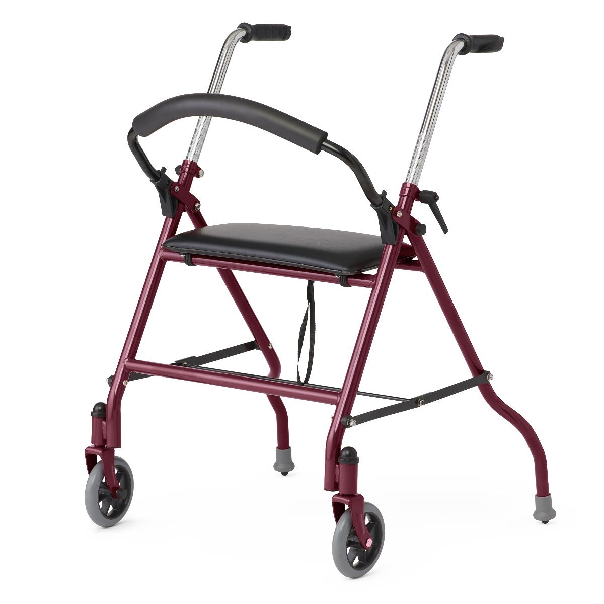 Medline 2-Wheel Steel Rollator with 5" Wheels | Medline
