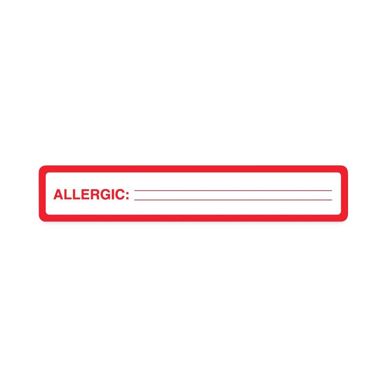 United Ad Label Allergy Alert Labels with Red Border | Medline