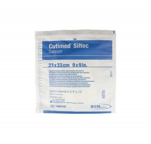 Cutimed Siltec Sacrum Foam Dressing with Border | Medline Industries, Inc.