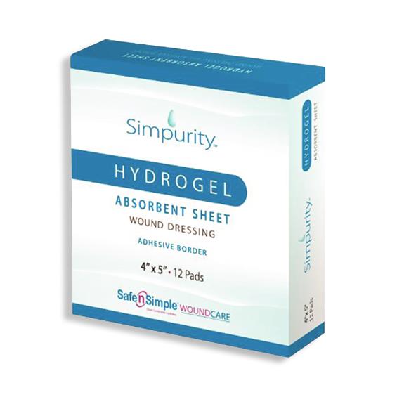 Simpurity HydroGel Absorbent Sheet Wound Dressings | Medline