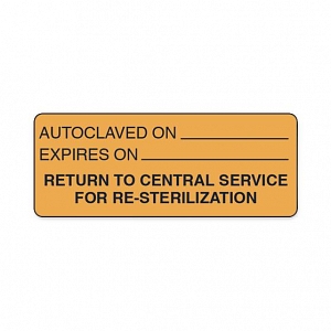 Sterilization Information Label for Central Service Use | Medline ...