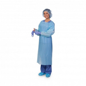 Disposable Open-Back PE Lightweight Cover Gowns with Thumb Loops ...
