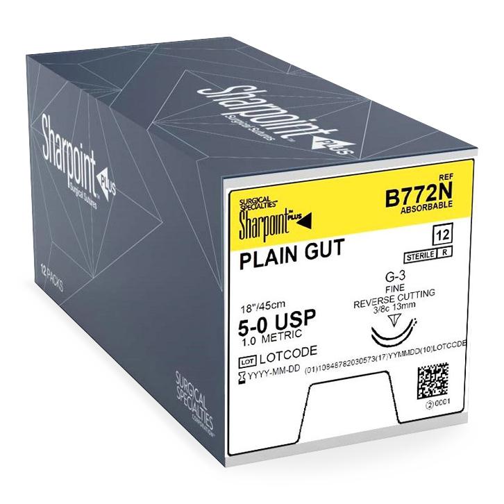 Absorbable Undyed Reverse Cut Plain Gut Suture | Medline