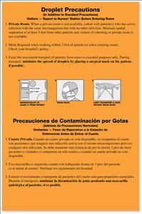 "Droplet Precautions" Door Sign Labels | Medline