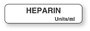 "Heparin Units / mL" Anesthesia Drug Syringe Labels | Medline ...