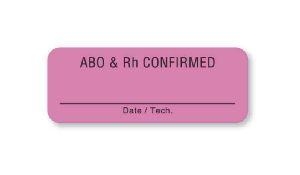 "ABO and RH Confirmed - Date / Tech" Antigen Testing Labels | Medline ...