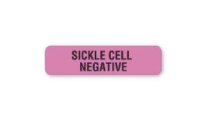 "Sickle Cell Negative" Blood Bank Communication Labels | Medline ...