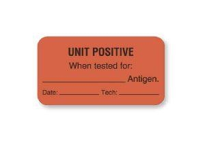 "Unit Positive When Tested" Antigen Testing Labels | Medline Industries ...