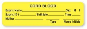 United Ad Label "Cord Blood" Labels | Medline Industries, Inc.
