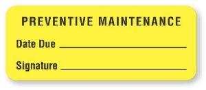 "Preventative Maintenance" Labels | Medline Industries, Inc.