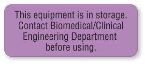 Biomedical Equipment Storage Labels | Medline