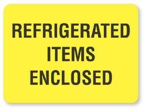"Refrigerated Items Enclosed" Expiration Labels | Medline Industries, Inc.