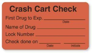 "Crash Cart Check" Pharmacy Communication Labels | Medline Industries, Inc.