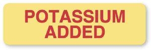 "Potassium Added" IV Communication Labels | Medline Industries, Inc.