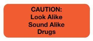 "Caution - Look Alike Drugs" Medication Communication Labels | Medline ...