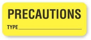 "Precautions" General Infection Control Labels | Medline Industries, Inc.