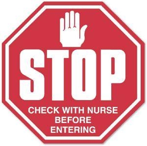 Stop Sign Infection Control Labels | Medline