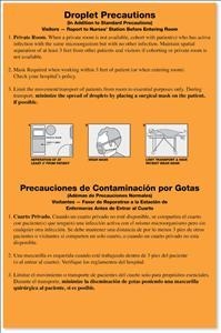"Droplet Precautions" Door Sign Labels | Medline Industries, Inc.