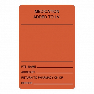 "IV Medication Added" Labels | Medline Industries, Inc.