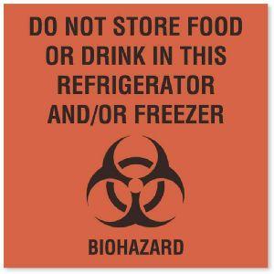 United Ad Label "Do Not Store Food or Drink" Biohazard Labels | Medline