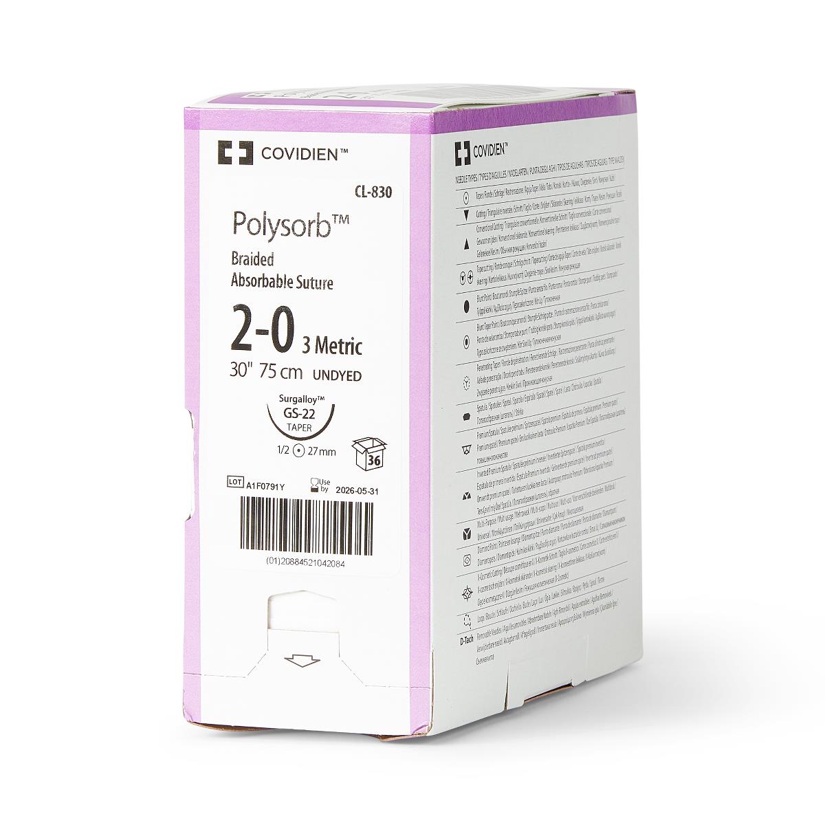 Undyed Polysorb Sutures | Medline