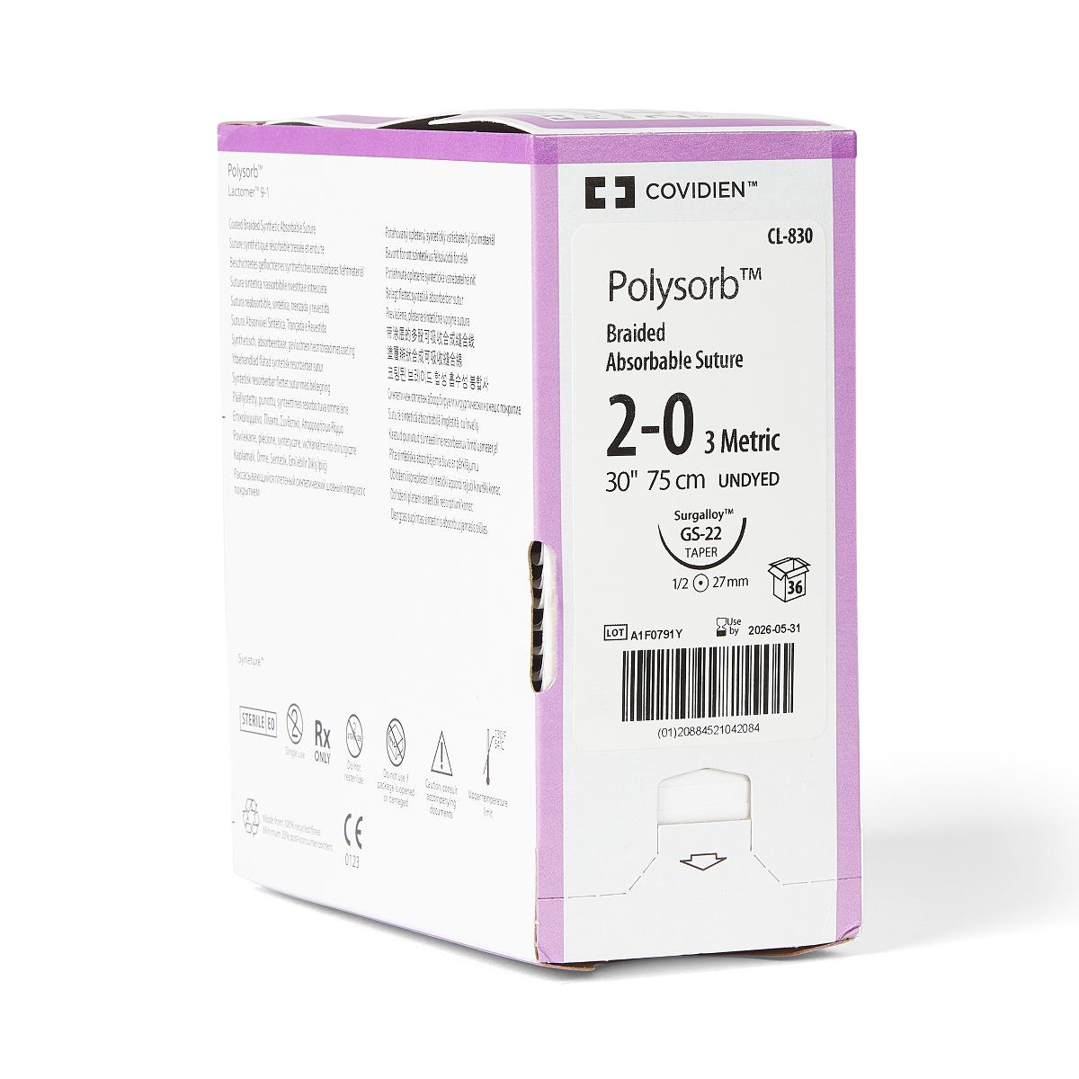 Undyed Polysorb Sutures | Medline