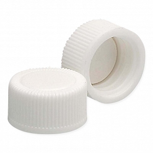 Wheaton White Polypropylene Screw Caps with Silicone Liners | Medline ...