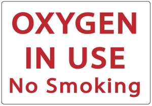 Oxygen In Use No Smoking Signs | Medline