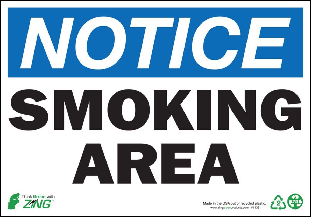 Notice Smoking Area Signs | Medline