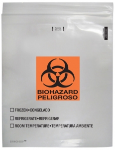 Speci-Zip Reclosable Clear Biohazard Bags | Medline