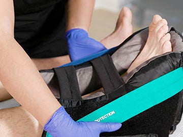 Protect at-risk heels with intuitively-designed offloading boots - Medline