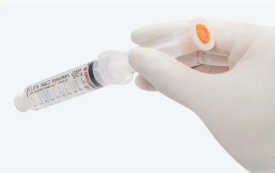 SwabFlush Prefilled Saline Flush Syringe with Disinfection Cap
