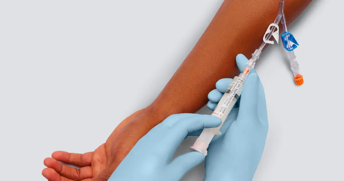 SwabFlush Prefilled Saline Flush Syringe with Disinfection Cap