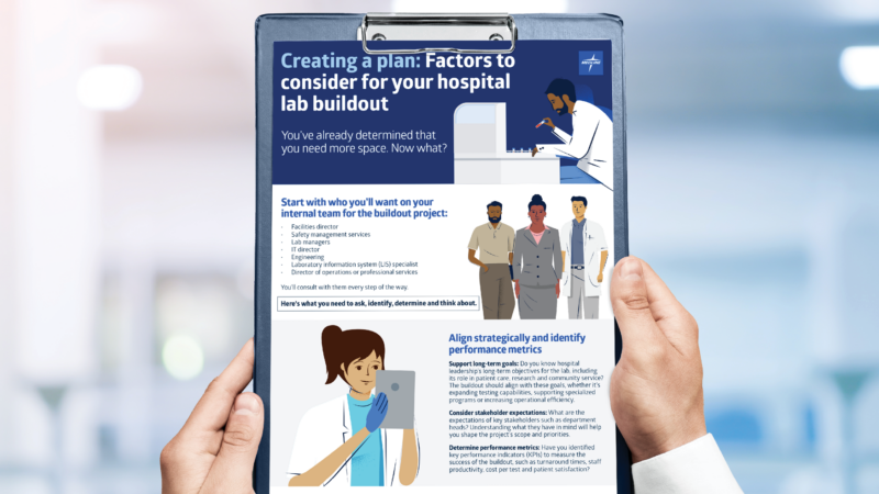 Hospital lab buildout: What to consider as you get started